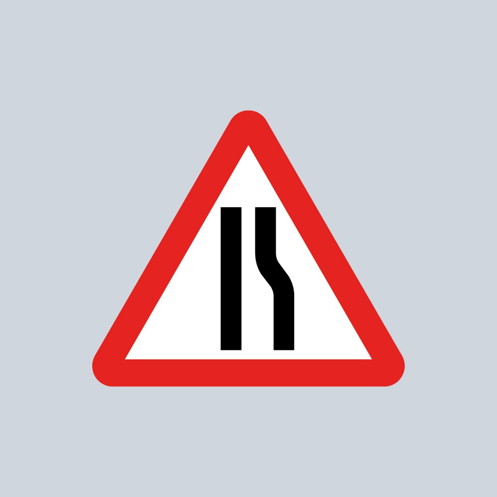 Triangular Sign 517 (Road Narrows on Right ahead) | Thermmark Road Markings